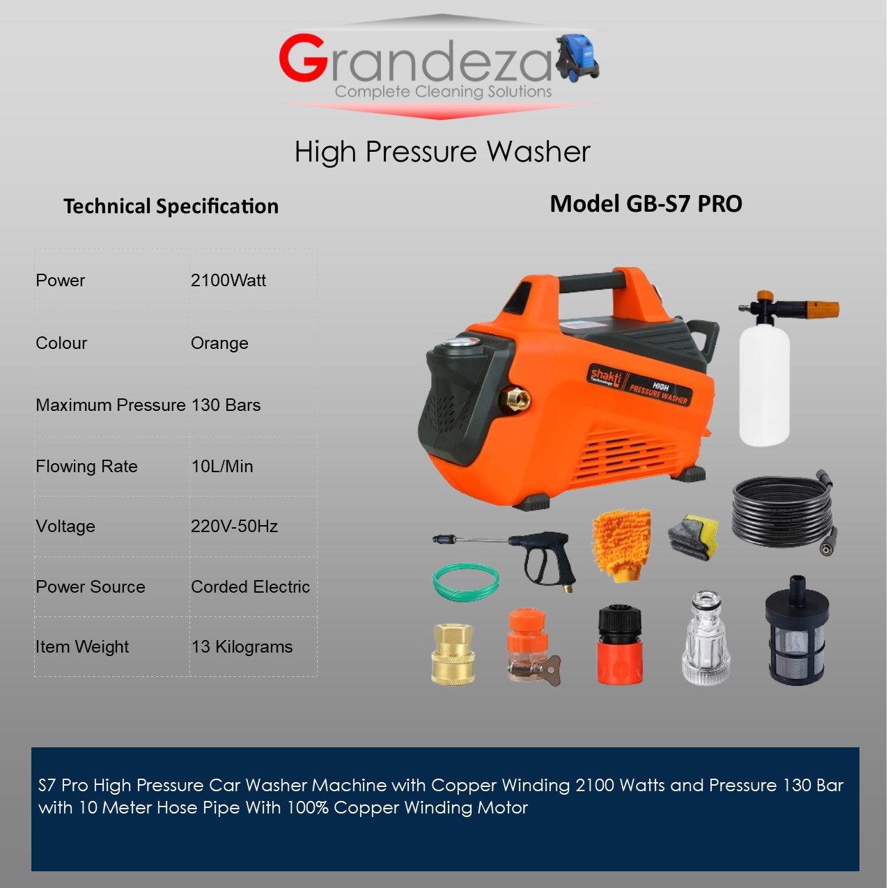 GB-S7PRO HIGH PRESSURE WASHER – grandeza